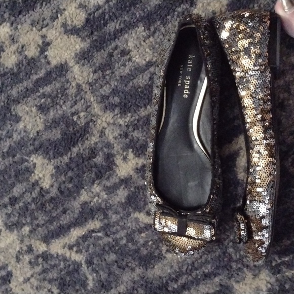 kate spade | Shoes | Kate Spade New York Sequin Bow Ballet Flats ...